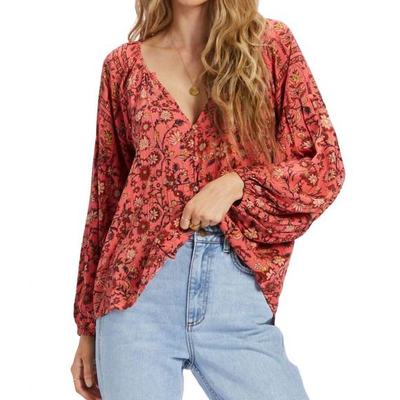 Billabong | Tops | New Billabong Shes A Dreamer Top In Hibiscus | Poshmark